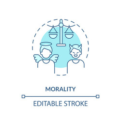Morality concept icon Royalty Free Vector Image