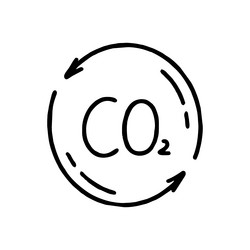 Tree co2 concept of climate change recycling Vector Image