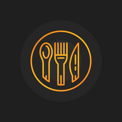 Golden dining set Royalty Free Vector Image - VectorStock