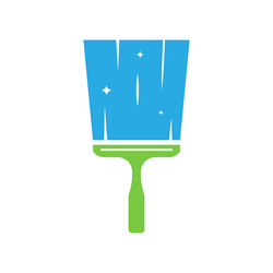 Wiper squeegee cleaning logo design Royalty Free Vector