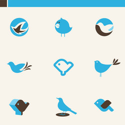 Twitter message birds set Royalty Free Vector Image