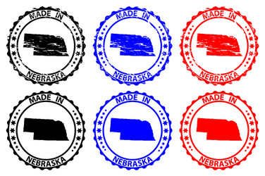 Made in nebraska rubber stamp Royalty Free Vector Image