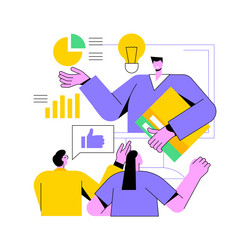 Meeting with supervisor abstract concept Vector Image