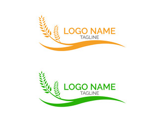 Harvest logo design agriculture logo design farm Vector Image