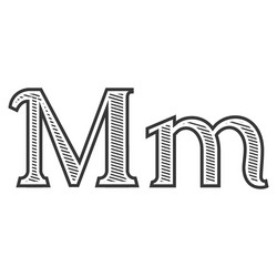 Cursive Letter M Tattoo