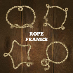 Set isolated hanging ropes with tassels Royalty Free Vector