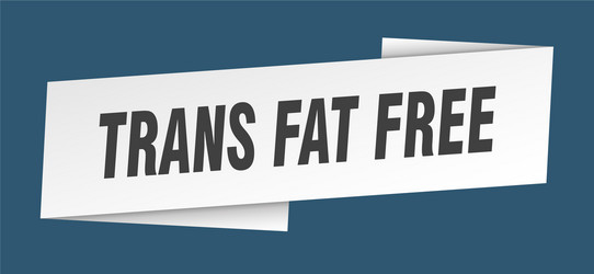 Trans fat free ribbon isolated Royalty Free Vector Image