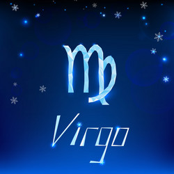 Virgo zodiac sign with beautiful bright stars Vector Image