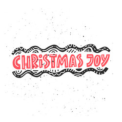 Merry christmas brush lettering inscription Vector Image