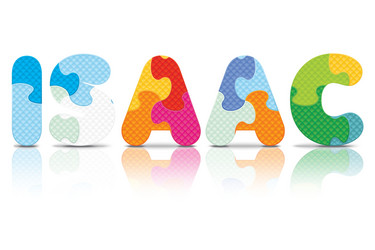 Brooke written with alphabet puzzle Royalty Free Vector