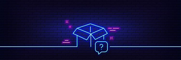 Secret package line icon unknown delivery box Vector Image