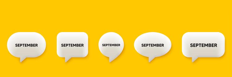 September month icon event schedule sep date Vector Image
