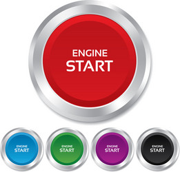 Engine start stop button car dashboard element Vector Image