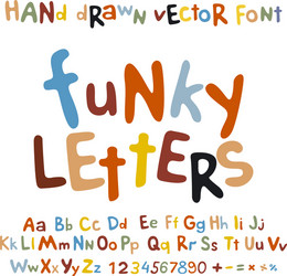 Funny letters Royalty Free Vector Image - VectorStock