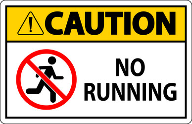 Prohibition sign no running symbol Royalty Free Vector Image