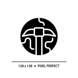 Stem in science pixel perfect black glyph icon Vector Image