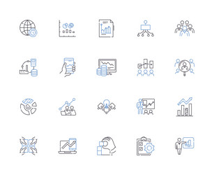 System design outline icons collection Royalty Free Vector