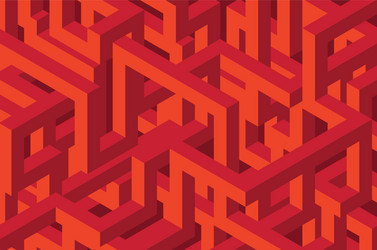 Blue cubes isometric seamless pattern Royalty Free Vector