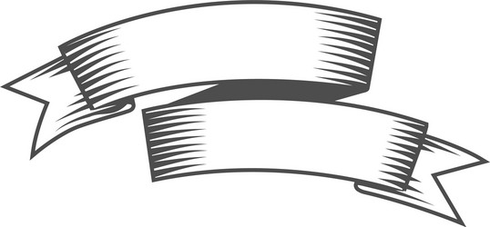 Doodle of ribbon banner isolated on a white Vector Image