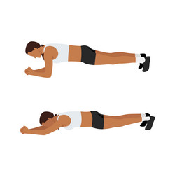 Woman doing abdominal exercise position Royalty Free Vector