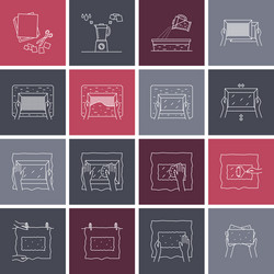 Hand paper making process icon set Royalty Free Vector Image