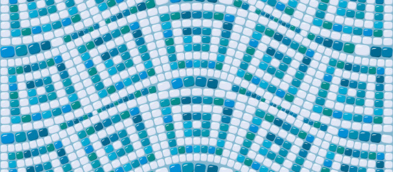 Seamless mosaic pattern - blue ceramic tile - clad