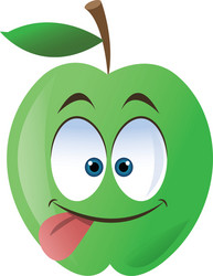 Silly Face Apple Vector Images (83)
