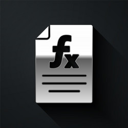 Silver function mathematical symbol icon isolated Vector Image