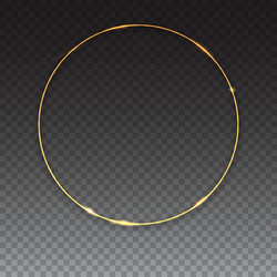 Gold ring on transparent background Royalty Free Vector