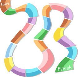 Brightly colored blank board game template Vector Image