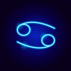 Cancer zodiac sign horoscope symbol blue Vector Image