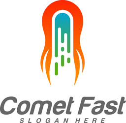 Set comet logo design template Royalty Free Vector Image