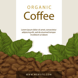 Flat design coffee plantation posts Royalty Free Vector