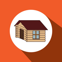 Log cabin design Royalty Free Vector Image - VectorStock