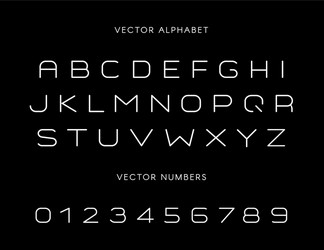 Digital letters and numbers set Royalty Free Vector Image