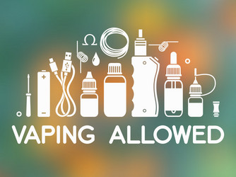 Zone vaping neon sign template light Royalty Free Vector