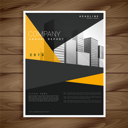 Yellow cover brochure flyer design poster leaflet Vector Image