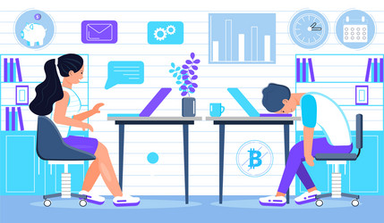 Burnout in professional life emotional collapse Vector Image