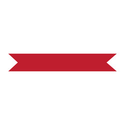 Red ribbon flat design Royalty Free Vector Image