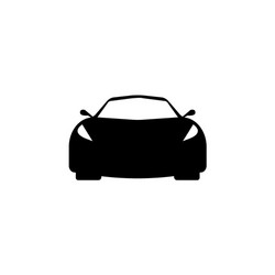 Bmw car front view silhouette high quality Vector Image