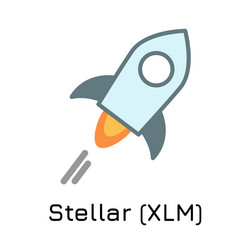 Xlm - stellar the logo of coin or market emblem Vector Image