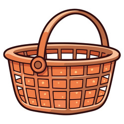 Wicker picnic basket Royalty Free Vector Image