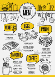 French restaurant menu with traditional national Vector Image