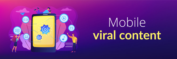 Mobile content concept Royalty Free Vector Image