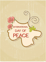 International day of peace with photo frame Vector Image