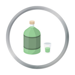 Absinthe icon in cartoon style isolated on white Vector Image