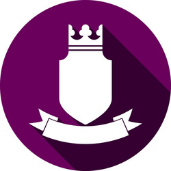 Royal security emblem simple shield with crown Vector Image