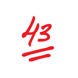 43 points test score forty three grade Royalty Free Vector