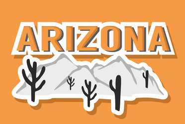 Arizona state with beautiful view Royalty Free Vector Image