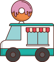 Different food trucks Royalty Free Vector Image